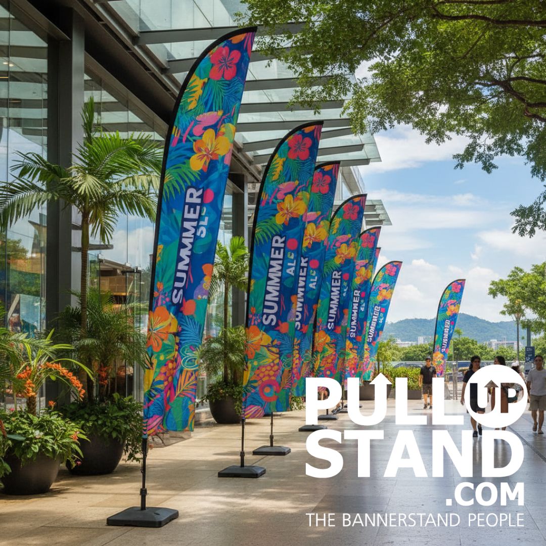 Feather Flag Banner Singapore | From $300 | Pullupstand | Pullupstand ...