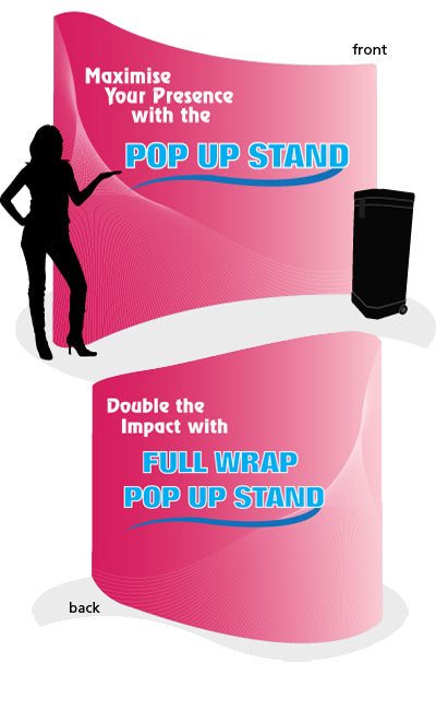 Pop Up Stand Full Wrap Singapore S$2,600 | 360° Display | Pullupstand ...